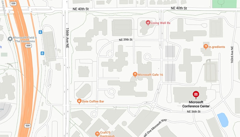 Microsoft Redmond Main Microsoft Conference Center Map Microsoft